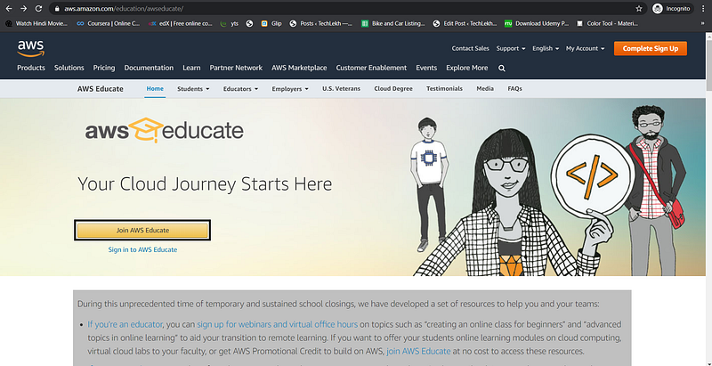 How to apply for AWS Student account?