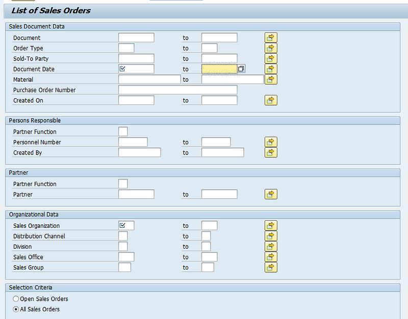 How to See Open Sales Orders in Sap