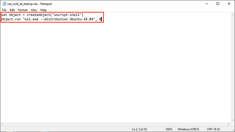 How to Run WSL2 at Startup on Windows