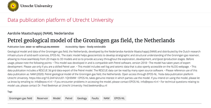 Public Datasets for Machine Learning in Geoscience