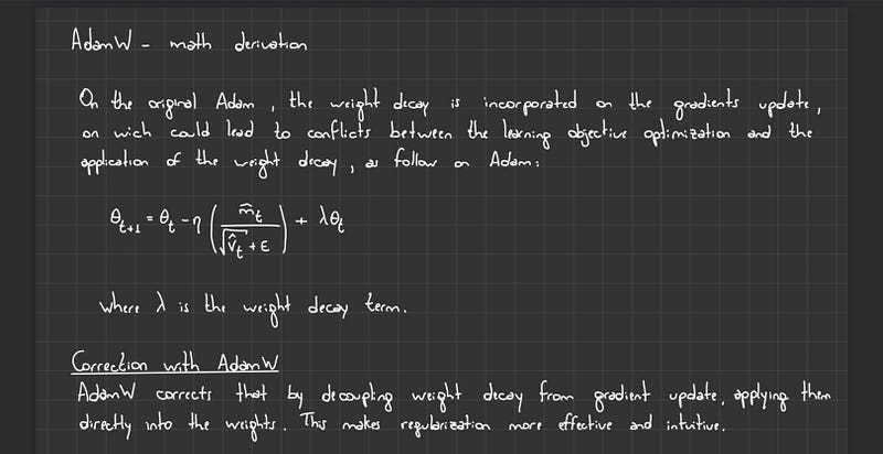 The ADAMW optimizer