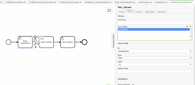 How to use task in Camunda