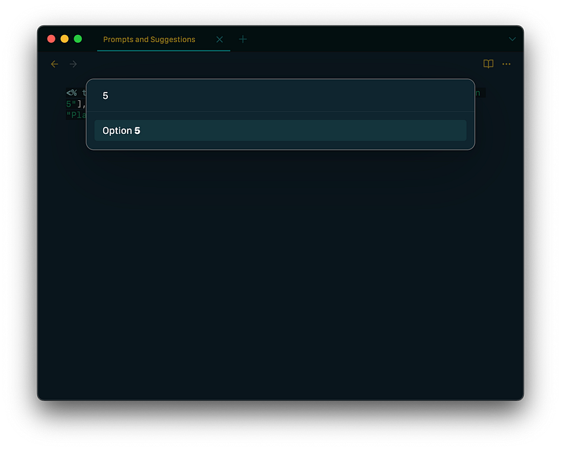 Prompts & Suggestion Menus with Templater