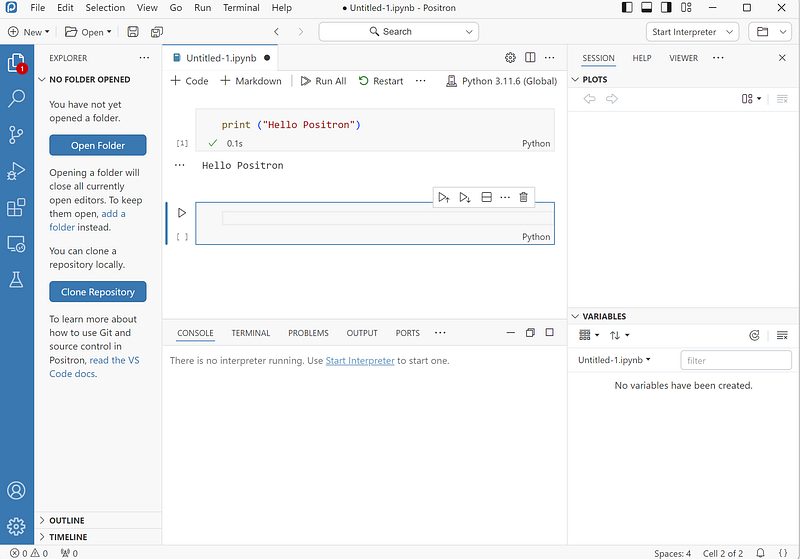 Getting started with Positron IDE — Python and R