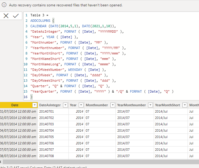 How to Create Power BI Calendar Table using DAX Functions