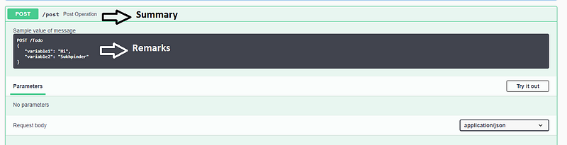 Xml Comments Swagger .Net Core