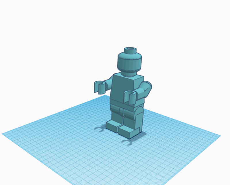 3D modelling a Lego Man on TinkerCAD