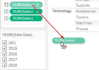 Create an Up and Down arrows Table in Tableau Desktop