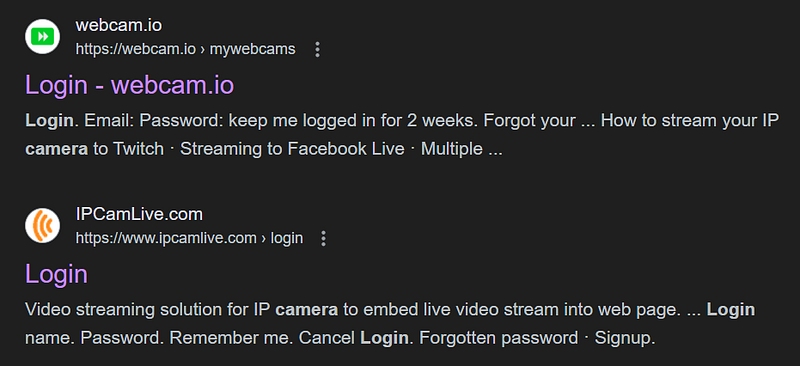 How to find webcams using the Google Dorking.