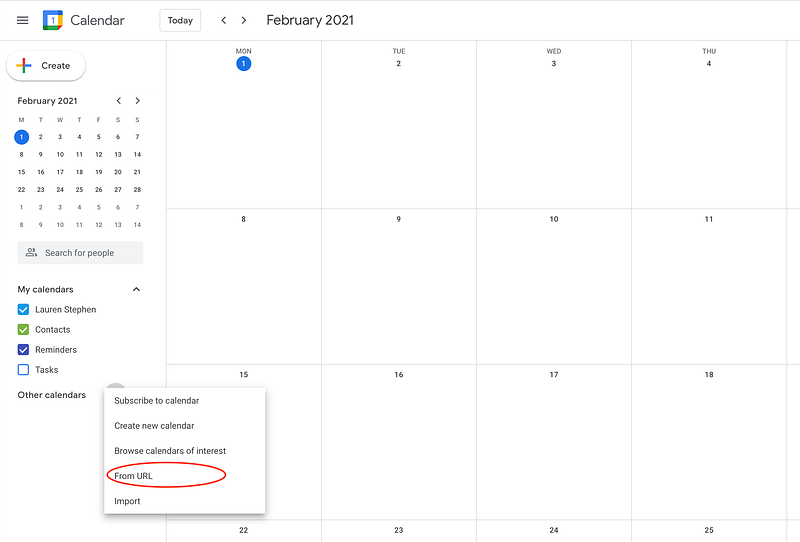 Subscribe to an iCalendar feed in Google Calendar, and solve update issues