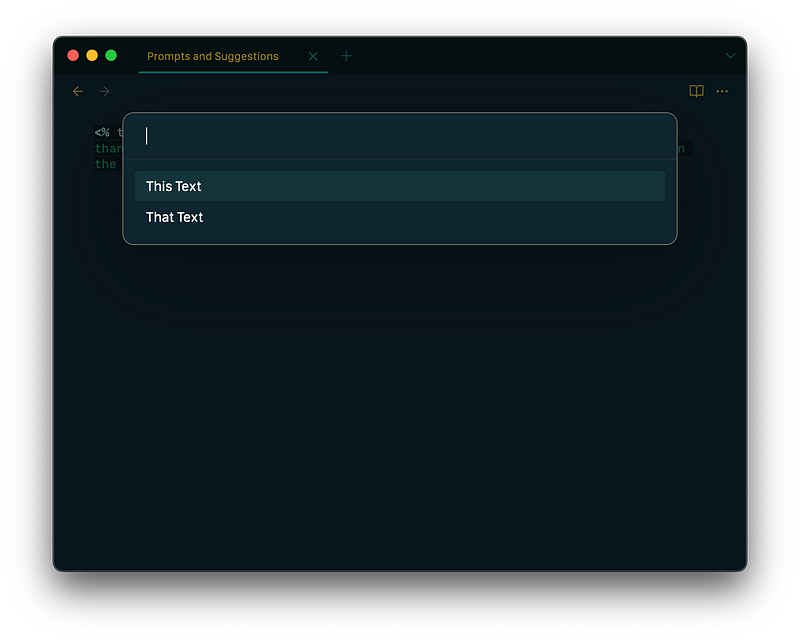 Prompts & Suggestion Menus with Templater