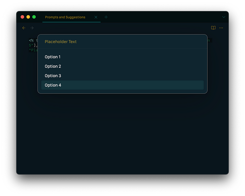 Prompts & Suggestion Menus with Templater