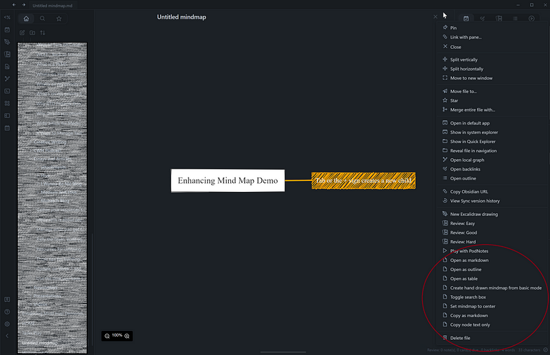 Using Mind Maps with Obsidian