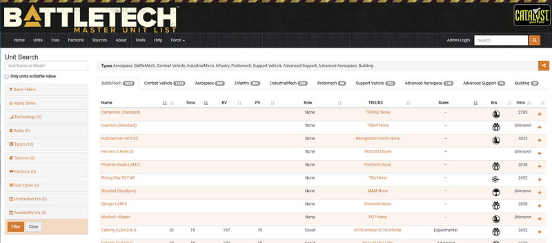 Extracting the BattleTech Master Unit List Alpha Strike Cards using ...