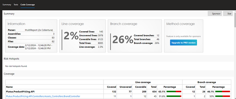 .NET Build YAML Pipeline with Code Coverage Report in Azure DevOps
