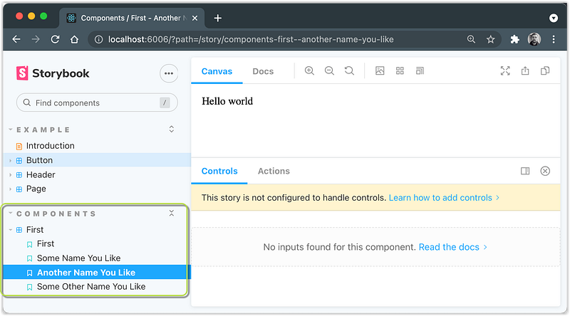Storybook in examples. Beginner’s guide